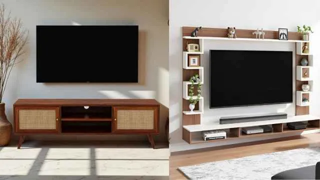 Simple and Unique TV Unit Designs for Living Rooms: 5 Picks To Maximise ...