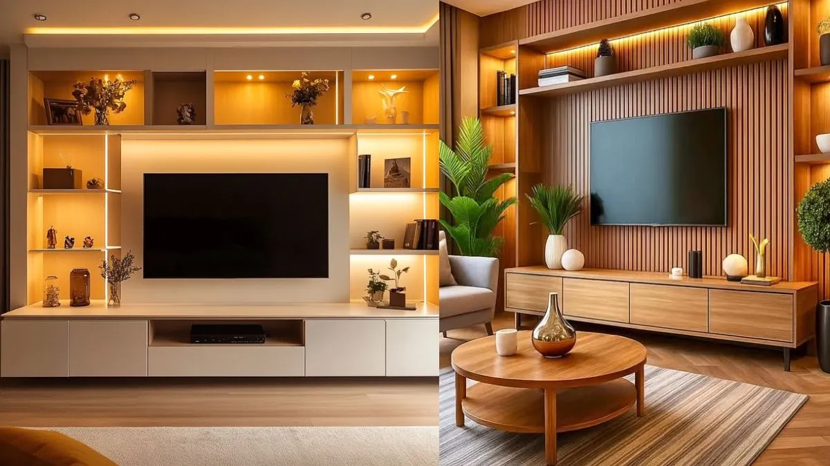 स्टोरेज के साथ ये 7 प्रीमियम TV Cabinet Design बिखरे सामान को समेटकर ...