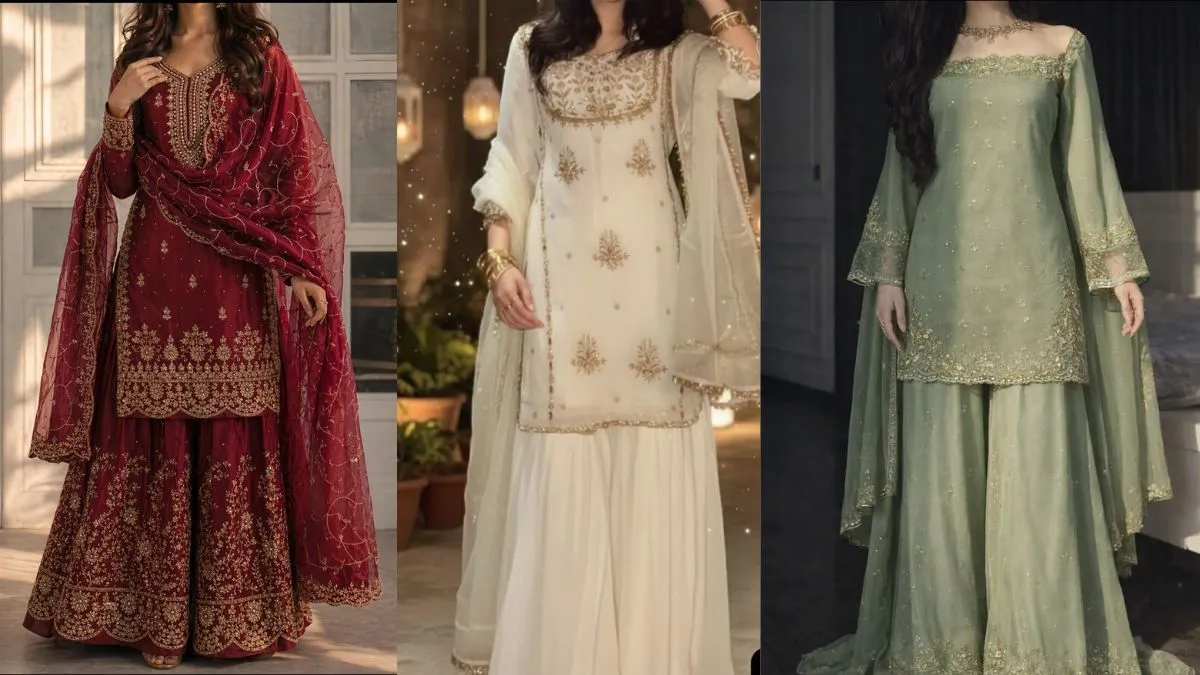 Eid Ul Adha 2026: Choose the Trendy Sharara Suit Style To Shine With ...