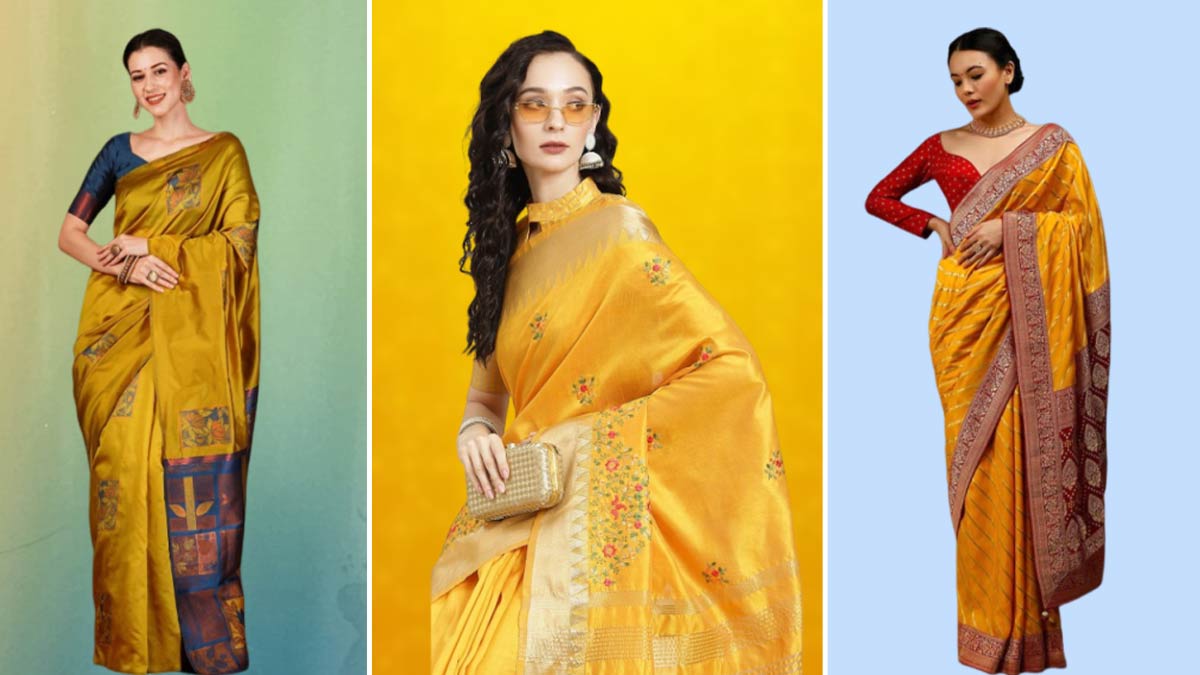 6 Beautiful Yellow Sarees To Flaunt During Haldi Ceremonies | HerZindagi