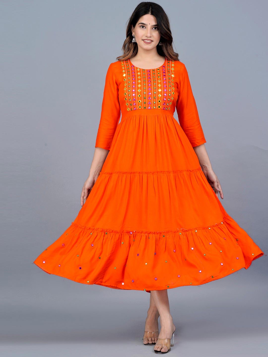 5 Beautiful Orange Embroidered Suits For Women | Herzindagi