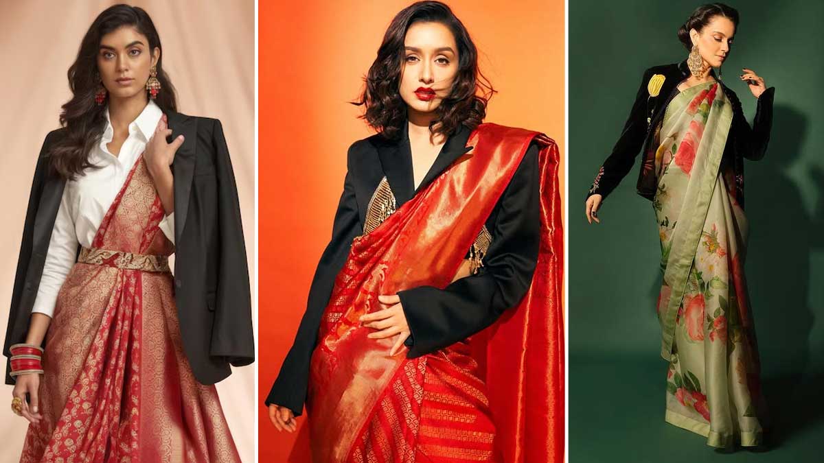 DIY Style: 4 Ways To Rock A Saree With A Blazer | HerZindagi