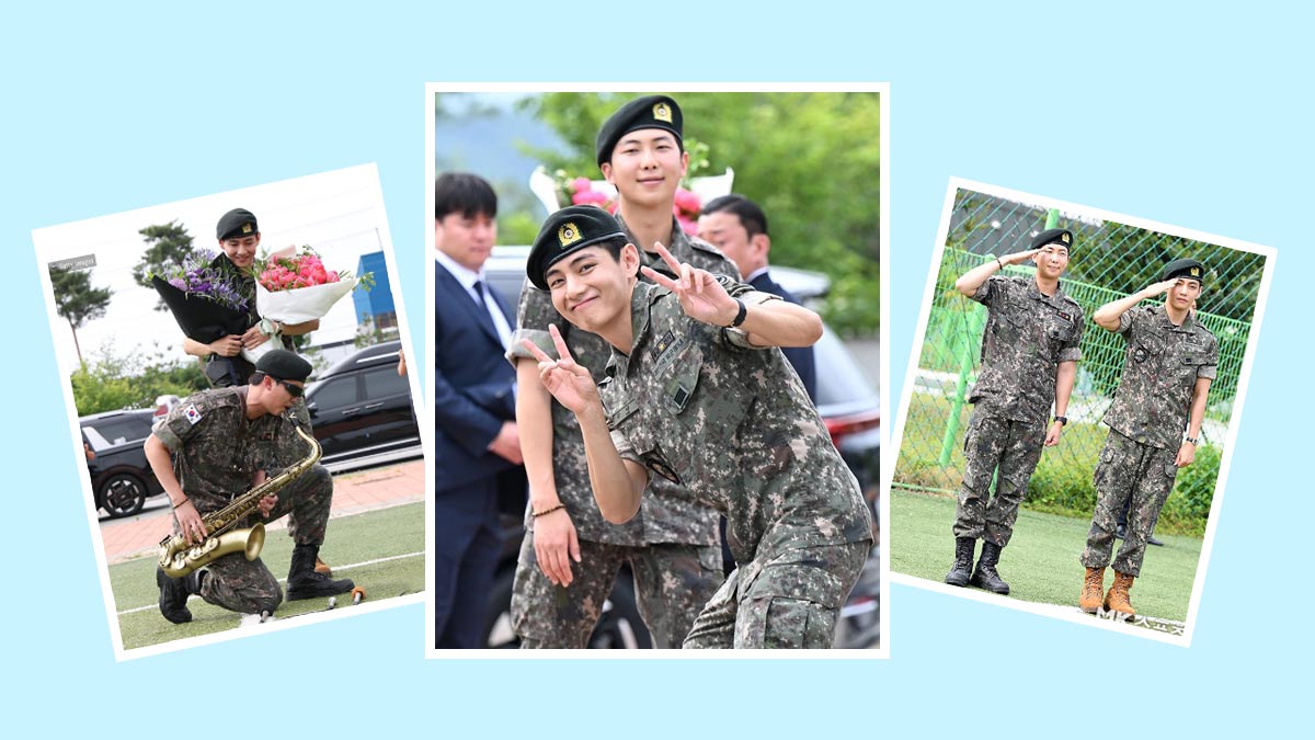 BTS Members RM, V Finish Military Service Right Before Band's 12th ...