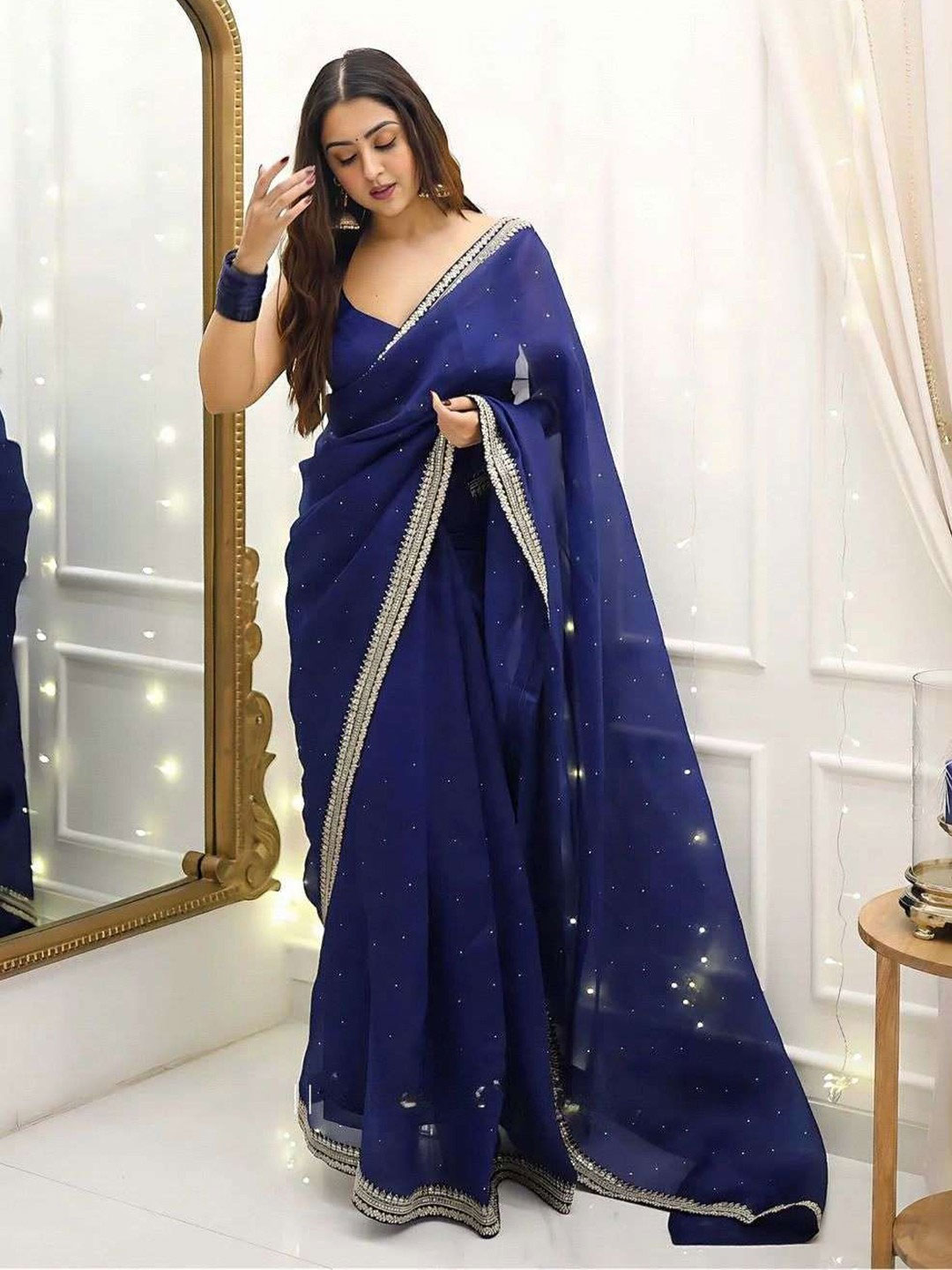 5 Beautiful Blue Saree Designs To Elevate Your Sawan 2025 Look | Herzindagi