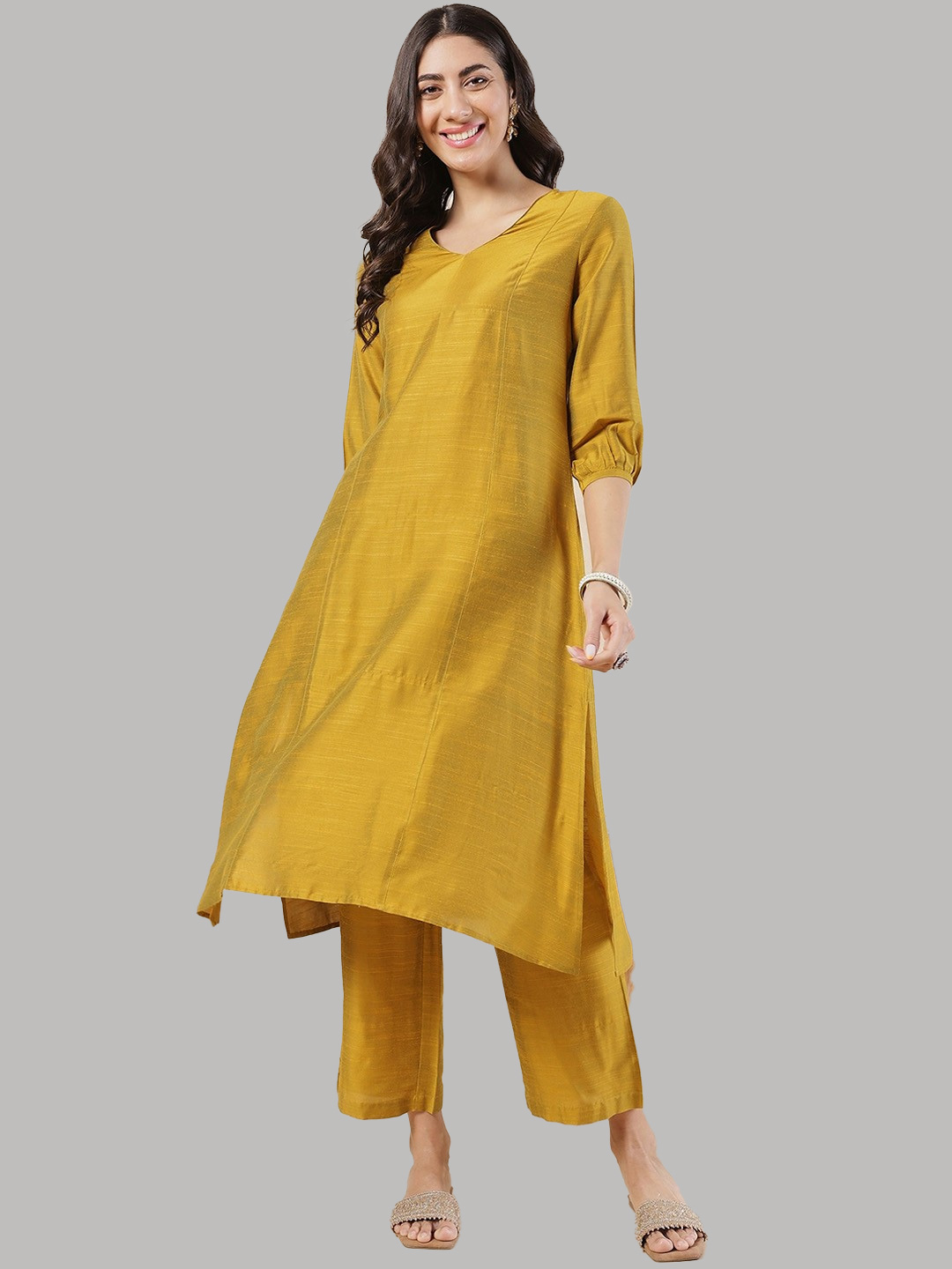 5 Plain Mustard Colour Suit Designs For Your Ethnic Wardrobe | Herzindagi