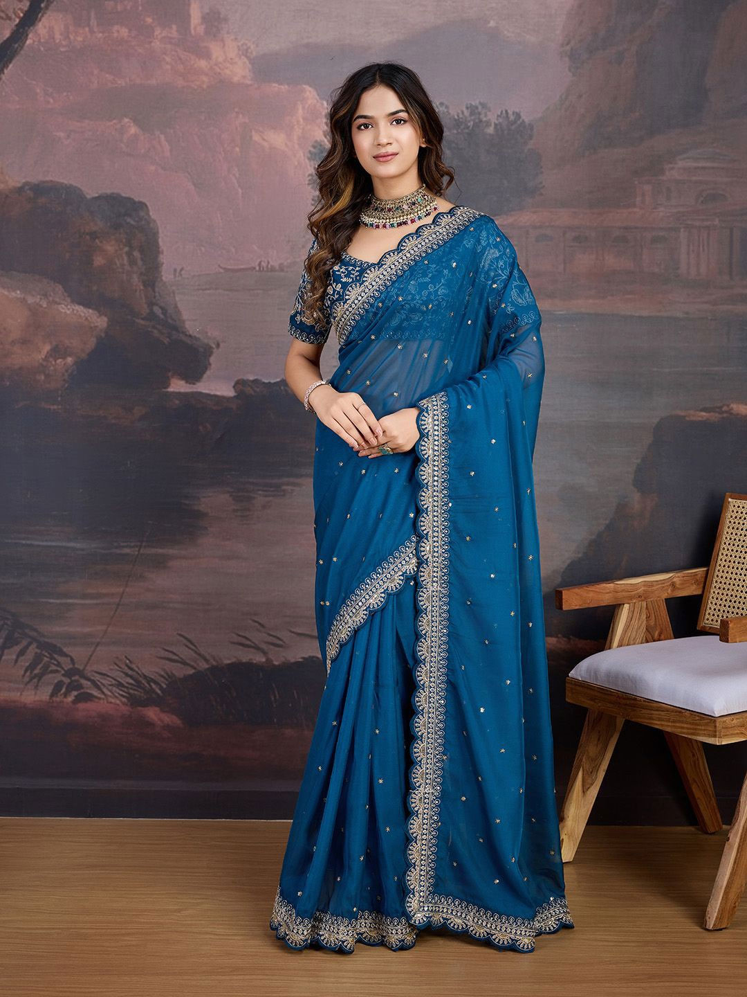 5 Beautiful Blue Saree Designs To Elevate Your Sawan 2025 Look | Herzindagi