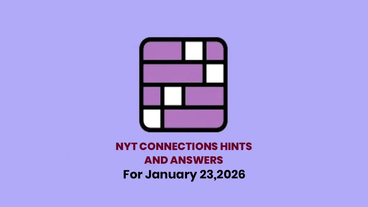 NYT Connections Hints Today, January 23, 2026: Clues, Categories, And ...