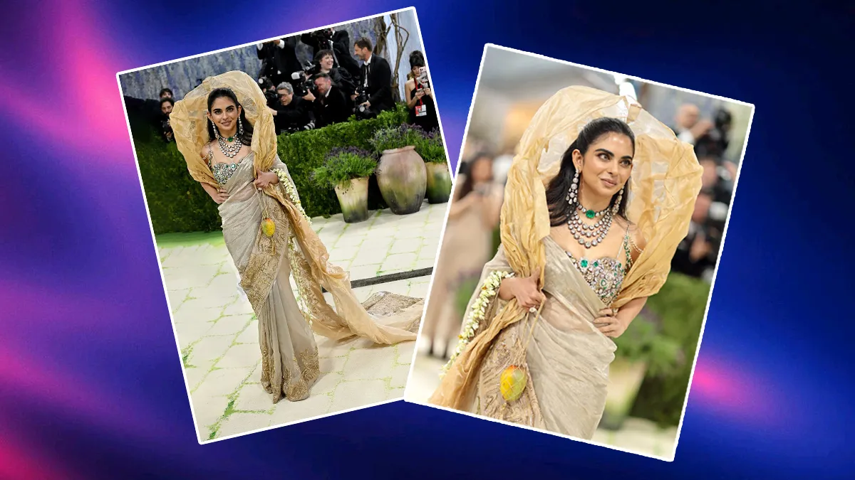 Isha Ambani’s Met Gala 2026 Look: Gold Saree, Gajra, 1,800-Carat ...