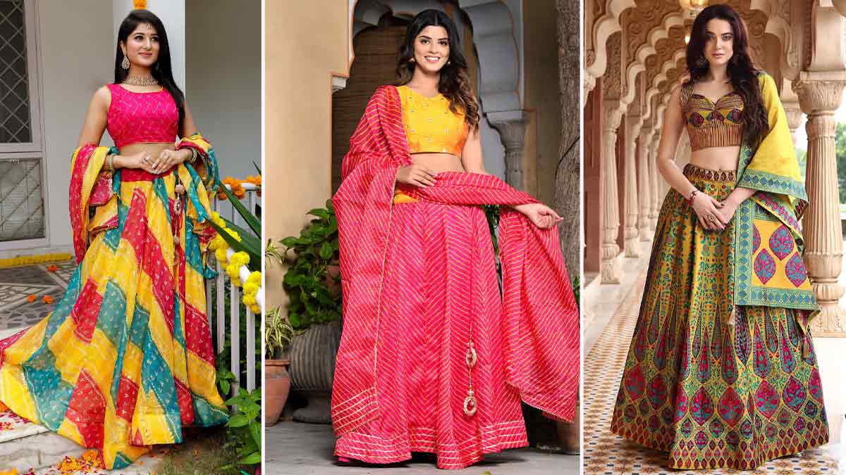 गरबा में पहनने के लिए बेस्ट हैं ये लाइट वेट लहंगे, देखें डिजाइंस ...