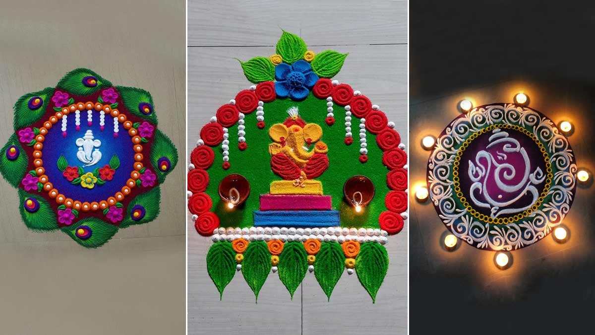 Diwali Ganesh Rangoli 25+ Latest Ganesh Chaturthi Rangoli Designs For