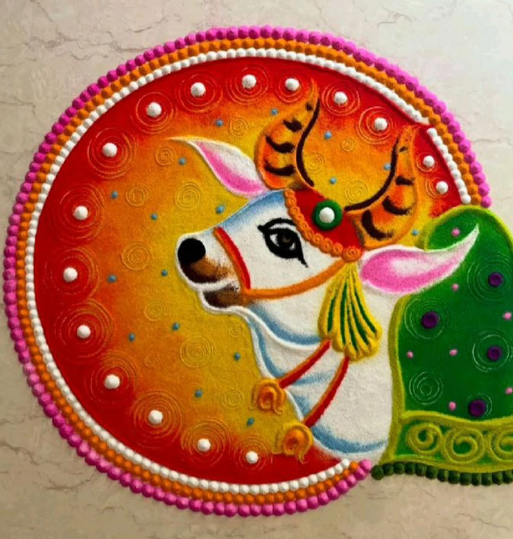 Pongal Rangoli Design: मट्टू पोंगल पर घर-आंगन में बनाएं ये स्पेशल ...