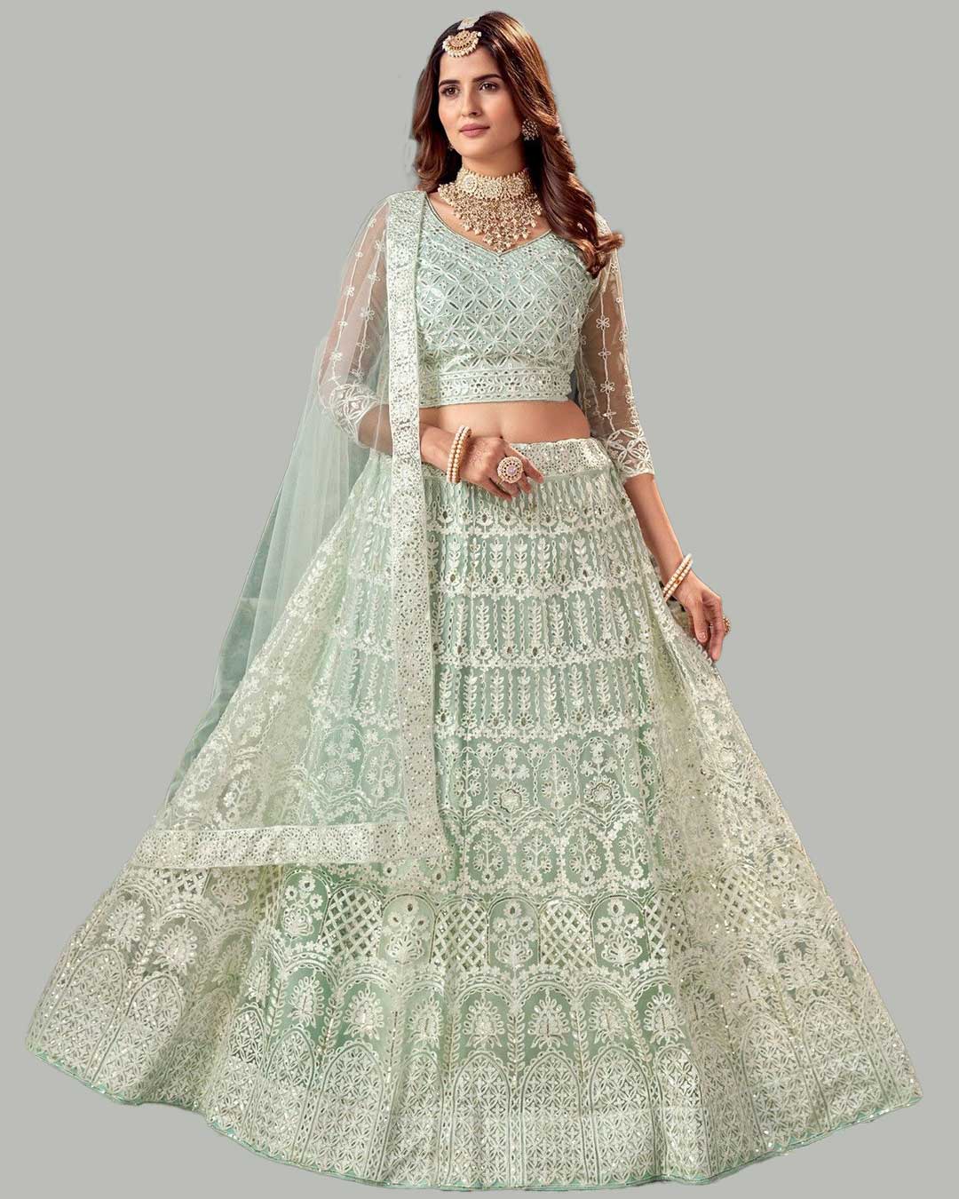 बेस्ट फ्रेंड शादी में पहनें ऐसे लाइट कलर के लहंगे, लुक दिखेगा हटके ...