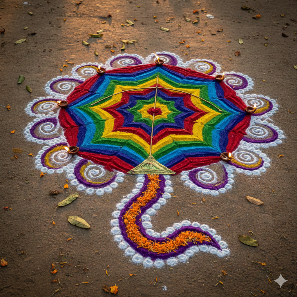 Makar Sankranti Rangoli 2026: मकर संक्रांति पर 30 मिनट में बनाएं यह ...