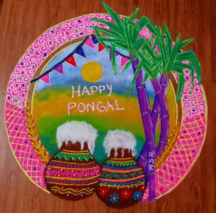 Pongal Rangoli Design 2026: चूड़ी और इयरबड से बनाएं पोंगल पर ये खास ...