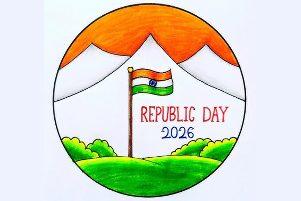 Republic Day Drawing 2026 ड्राइंग कंपीटिशन में स्टूडेंट्स बनाएं ये ...