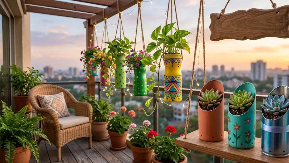 DIY Deo Bottle Decor: ड‍ियाे की खाली बोतलों से सजाएं अपनी बालकनी, ये ट ...