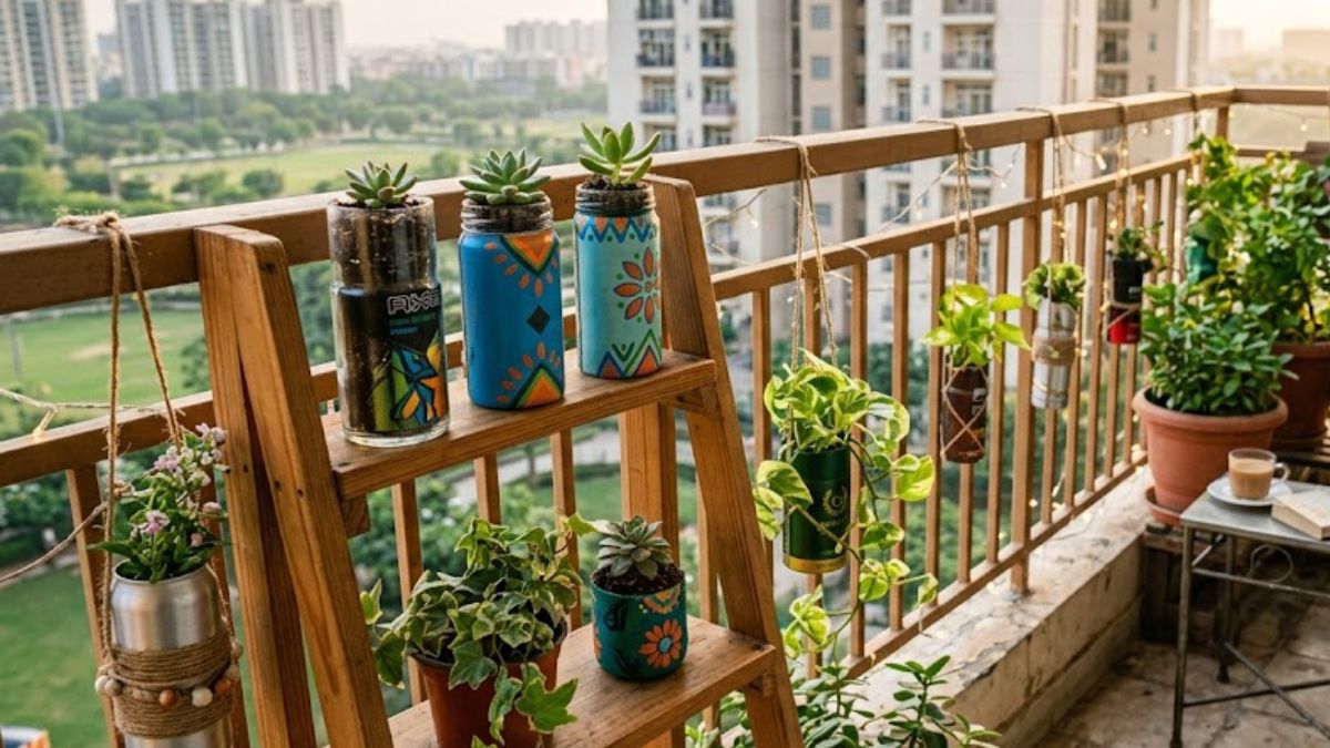DIY Deo Bottle Decor: ड‍ियाे की खाली बोतलों से सजाएं अपनी बालकनी, ये ट ...