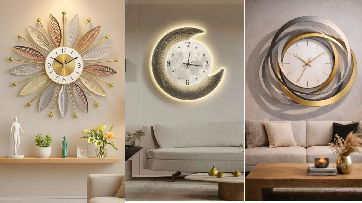 Living Room के ल‍िए बेस्‍ट हैं ये Wall Clock, बदल जाएगा कमरे का पूरा ...