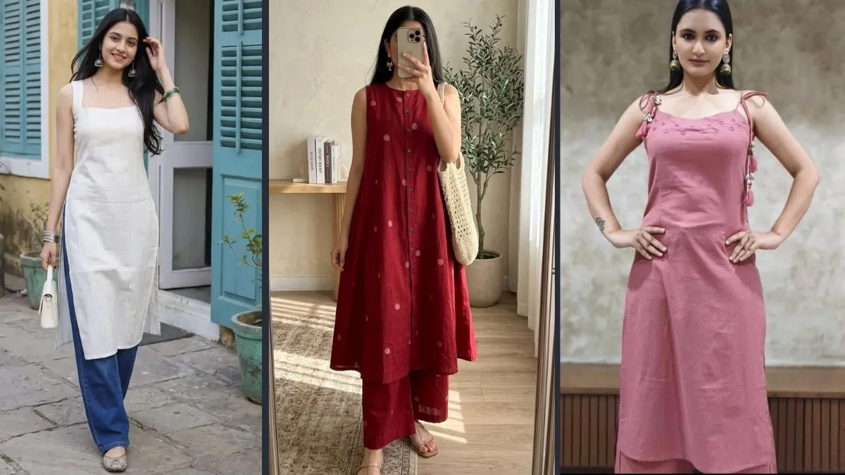 Sleeveless Kurti Designs: ऑफ‍िस पहनकर जाने के ल‍िए बेस्‍ट हैं ये स् ...