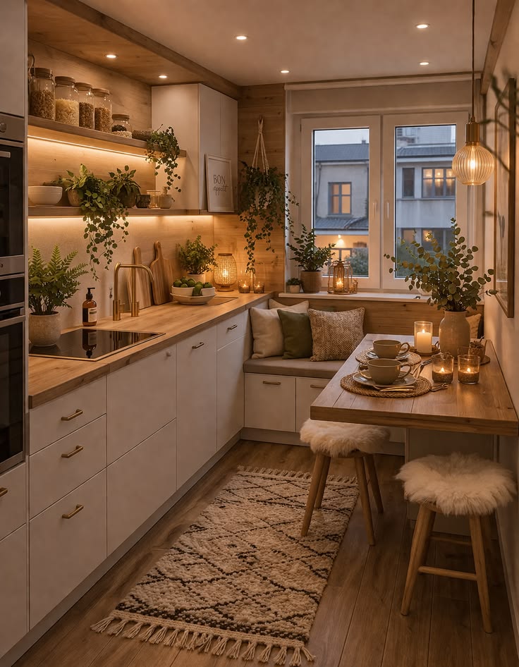 Small Kitchen में बैठने की जगह बनानी है तो अपनाएं ये स्मार्ट और स्पेस ...