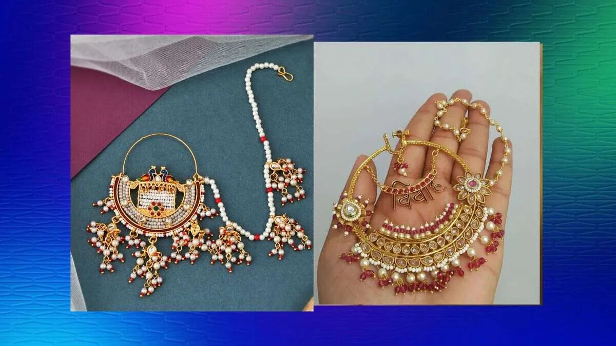 Marwadi Nath Designs: शादी के लुक में चार चांद लगा देंगे मारवड़ी नथ के ...