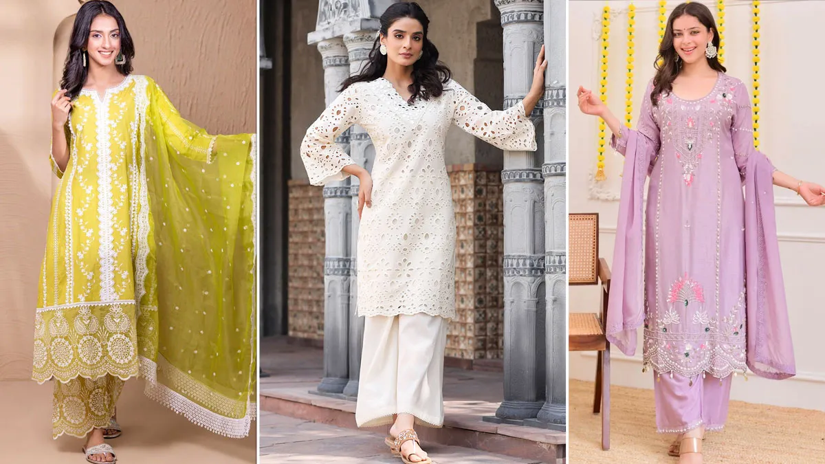 Cut Work Suits Designs: ट्राई करें ये लेटेस्ट और स्टाइलिश कटवर्क सूट ...