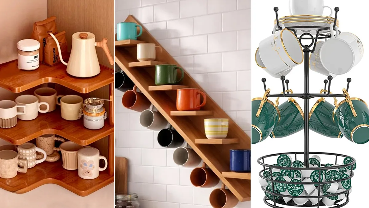 Modular Kitchen में अलग सी चमक लगाएंगे Cup Rack के ये डिजाइंस, साथ ही ...