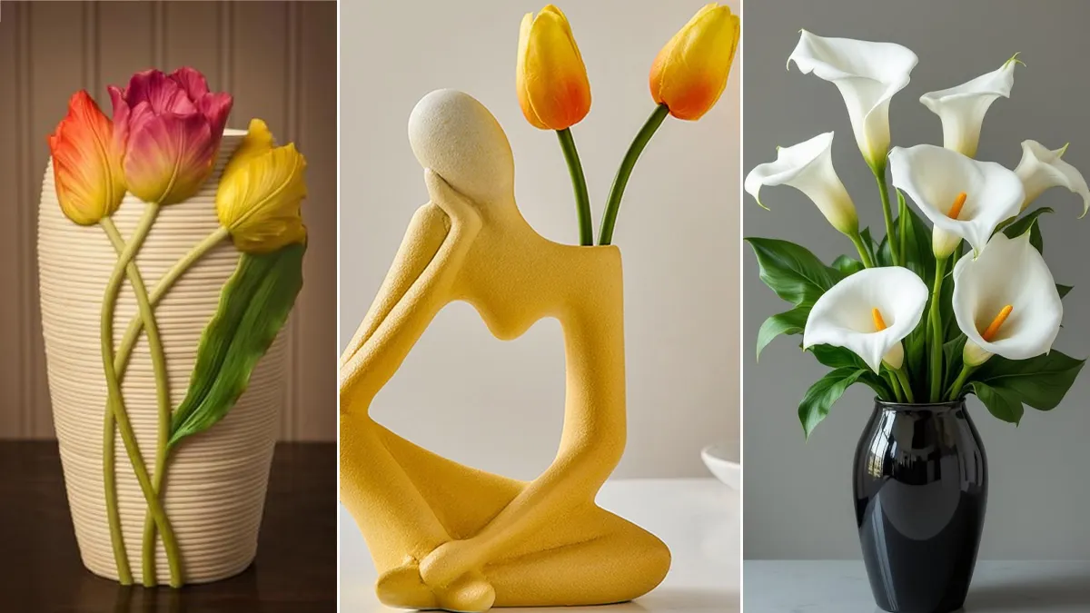 Drawing Room का पूरा लुक बदल देंगे Flower Vase के ये डिजाइंस, फाइव ...