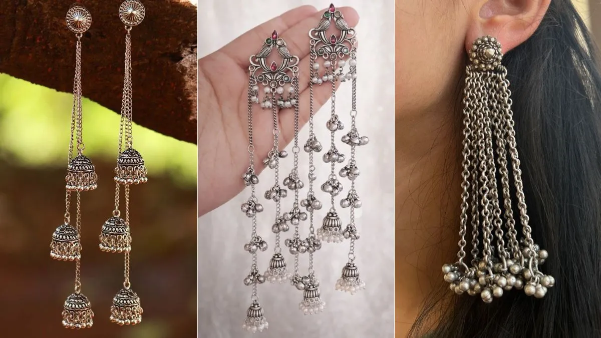 Oxidized Ghungroo Earrings: ट्रेडिशनल आउटफ‍िट्स पर खूब जचेंगी ये ऑक् ...