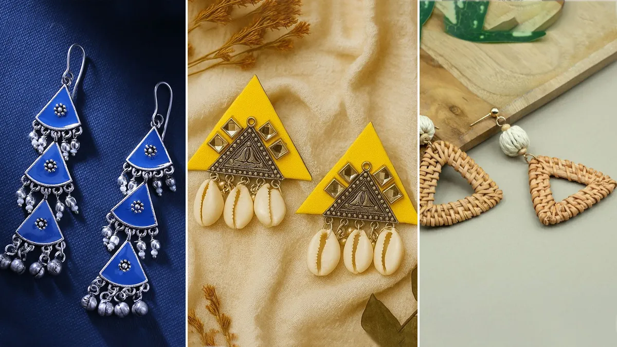 Triangle Designs Earrings: इस बार ज्वेलरी कलेक्शन को करें अपडेट, स्टाइल ...