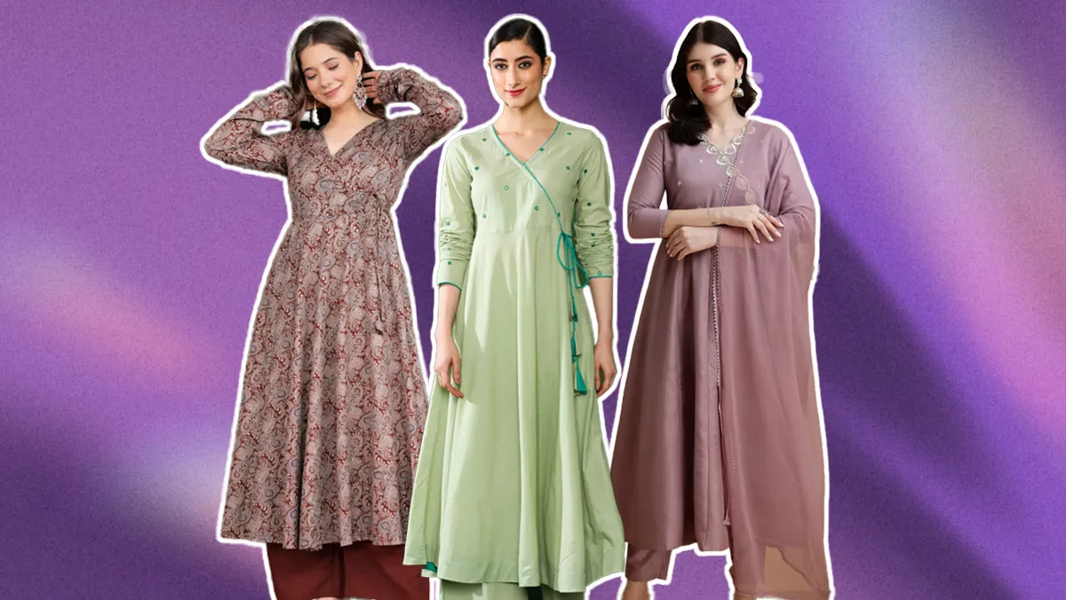 Angrakha Style Suit for Summer: सादगी में भी मिलेगा महारानी जैसा शाही ...