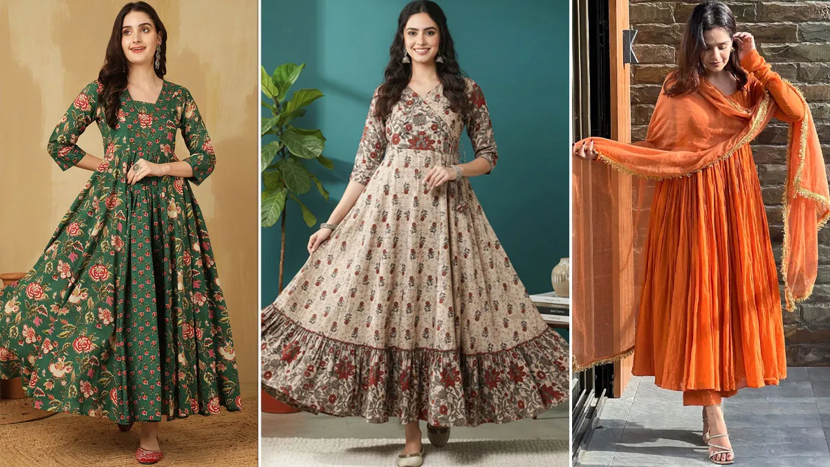 Frock Suit Designs: सिंपल सोबर लुक के लिए स्टाइल करें फ्रॉक सूट, जानें ...