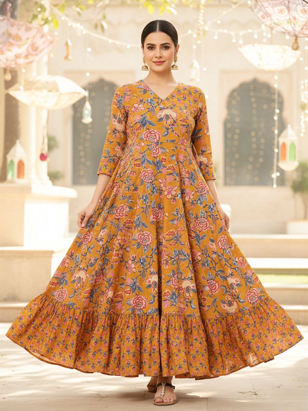 Frock Suit Designs: सिंपल सोबर लुक के लिए स्टाइल करें फ्रॉक सूट, जानें ...