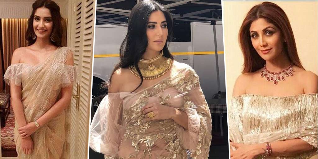 Here Are Simple Ways To Wear Off Shoulder Blouse On Saree-Here Are ...