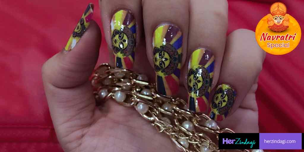 Know About Some Nail Art Design You Can Try This Navratri In Hindi ...