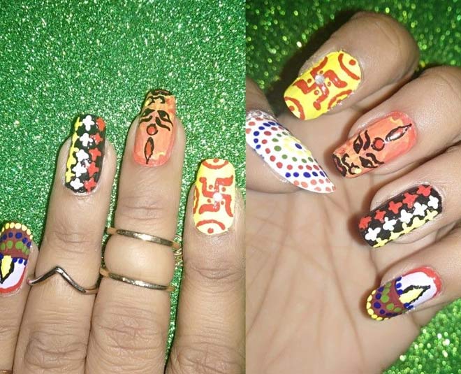 नवरात्रि में जरूर ट्राई करें यह नेल आर्ट डिजाइन्स, नाखून लगेंगे बेहद ...