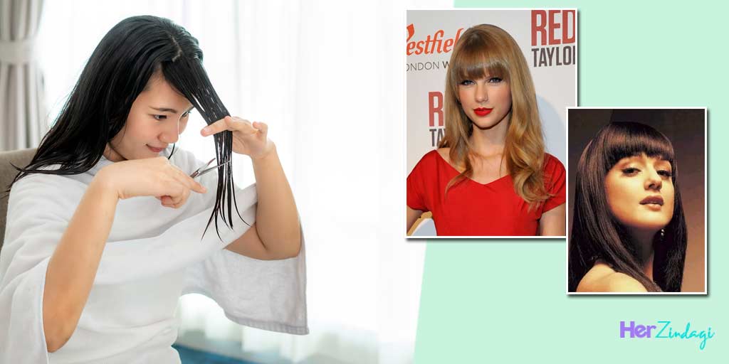 Go Stylish And Cut Your Hair Bangs At Home-Make Your Front Hair Stylish ...