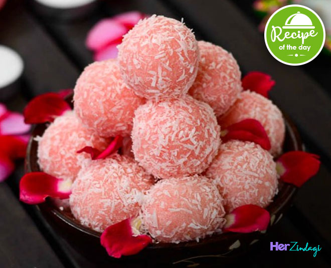 Make Lip Smacking Rose Coconut Laddoos With Our Easy Recipe | Herzindagi