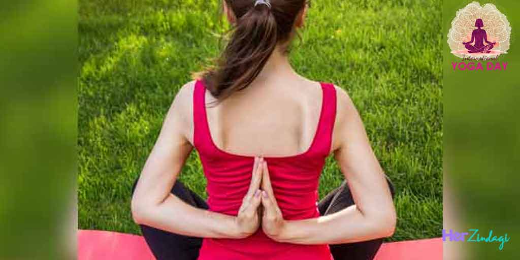 International Yoga Day: Reverse Prayer Pose Or Paschim Namaskarasana ...