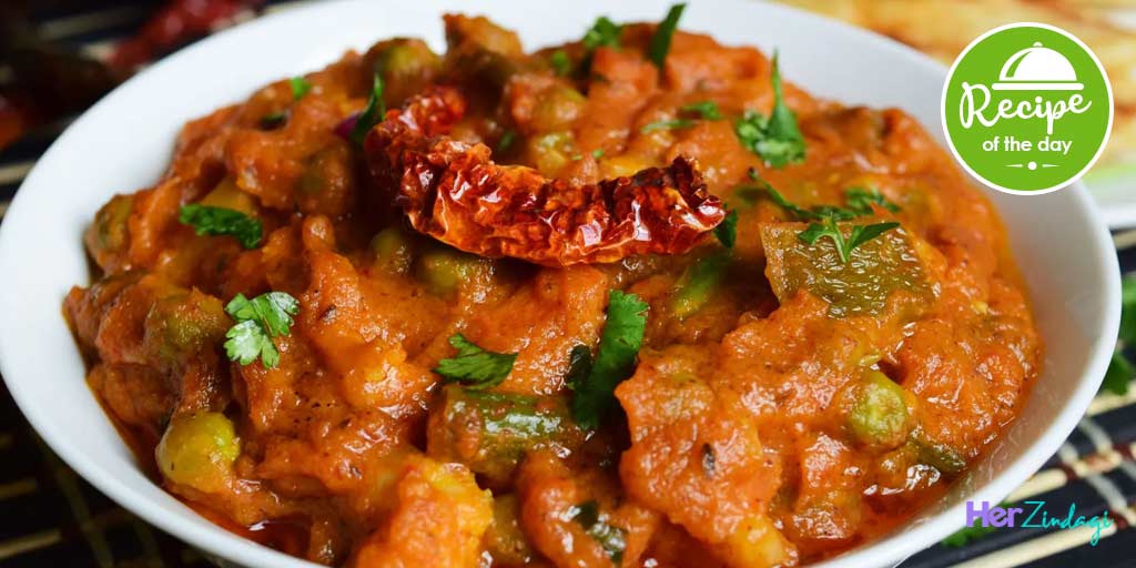 How to Make Veg Kolhapuri Recipe at Home in Hindi -लंच में रोटी के साथ ...