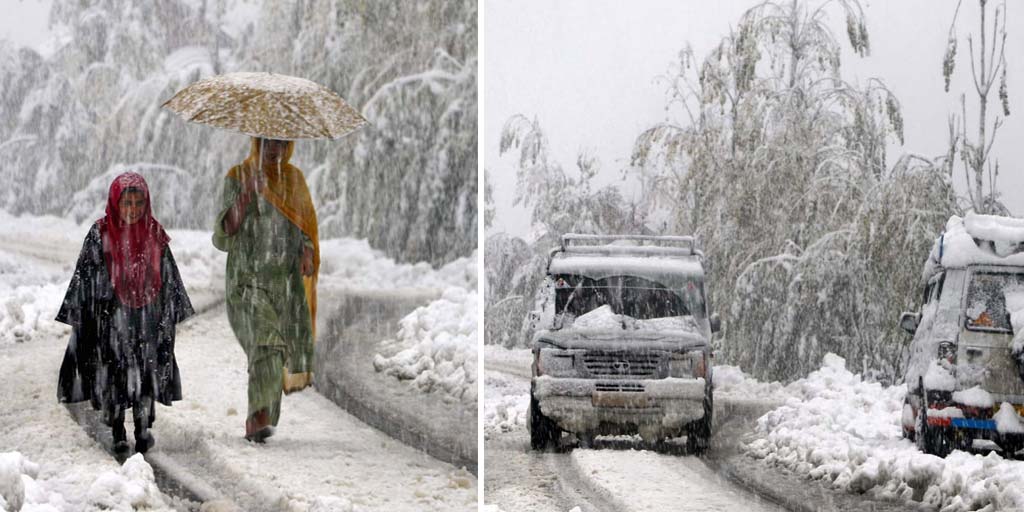 Fresh Snowfall in Scenic Kashmir