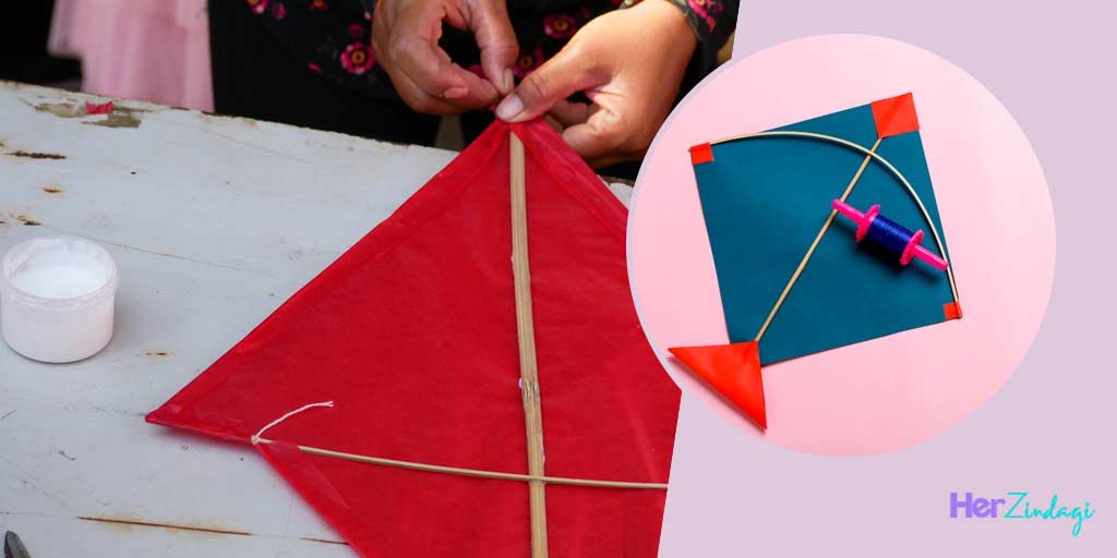 How to Make A Paper Kite For Kids -घर पर बच्‍चों के लिए कैसे बनाएं ...