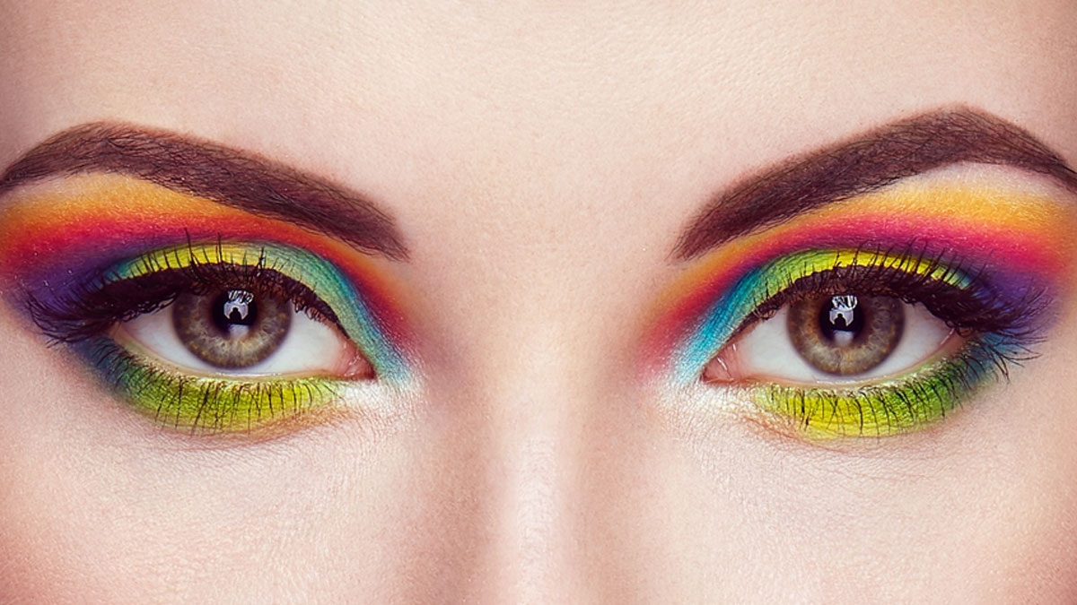 Rainbow Eye Makeup Look आंखों का मेकअप Eye Look How To Get Rainbow