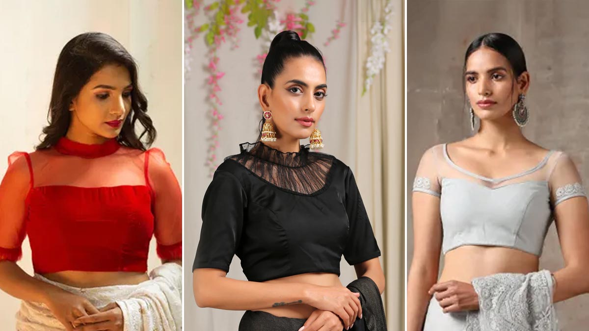 Latest Blouse Designs | नेट ब्लाउज के नए डिजाइन | Net Ke Blouse Ke Naye ...