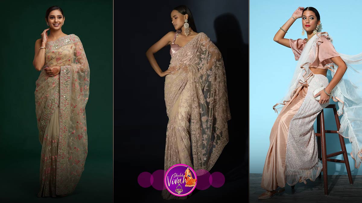 Saree Designs | नेट साड़ी के नए डिजाइन | Net Saree Ke Naye Design | net ...