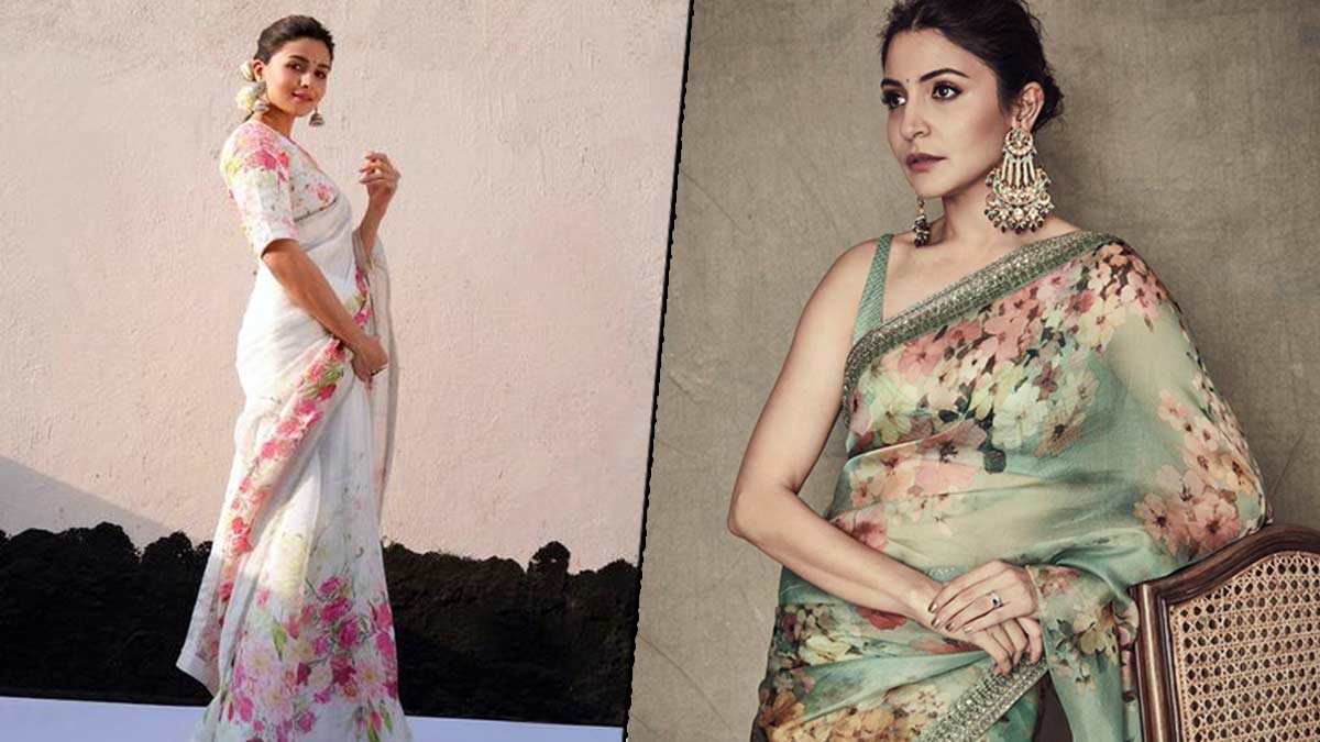 Rose Flower Design Sarees| फ्लोरल साड़ी डिजाइन| Office Ke Liye Floral ...