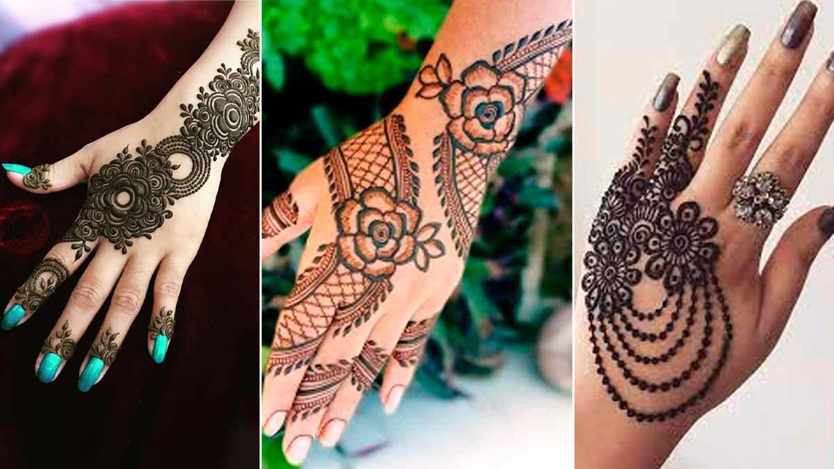 Back Hand Mehndi | बैक हैंड मेहंदी की डिजाइंस| Back Hand Mehndi Ki ...
