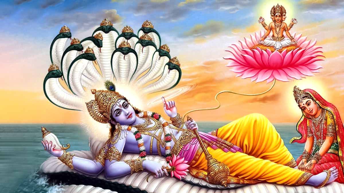 Lord Vishnu On Snake | भगवान विष्णु और सांप | Lord Vishnu Ka Saap