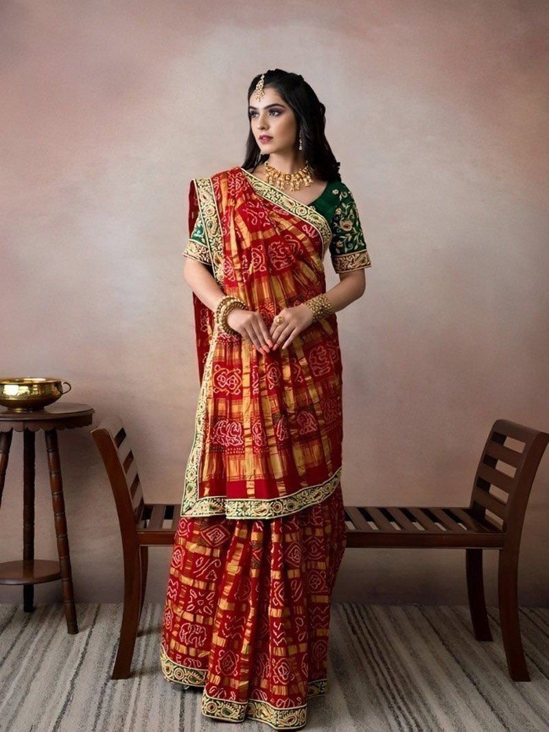 Saree Style Tips गुजराती स्टाइल सीधे पल्लू की साड़ी को ऐसे करें ड्रेप