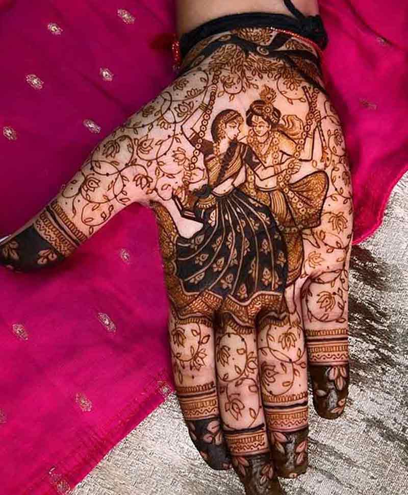 Janmashtami 2024 Radha-Krishna Mehndi Designs: जन्‍माष्‍टमी के मौके पर ...